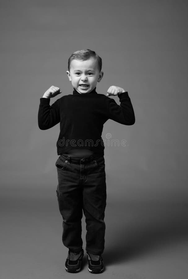 Strong young boy stock image. Image of plain, people, portrait - 7403529