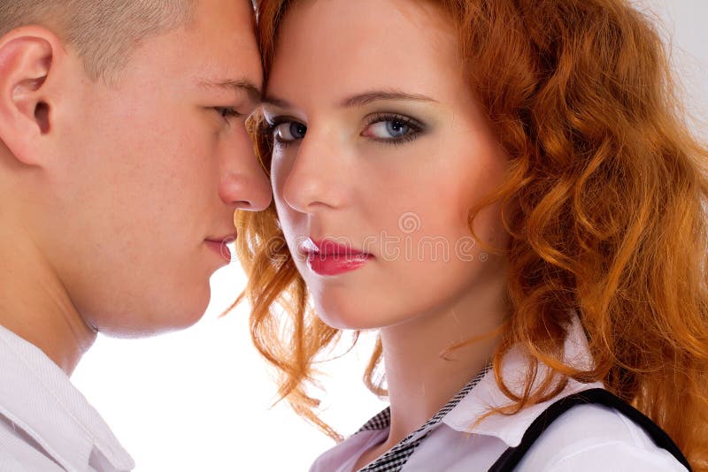 Strong Young Couple. Girl Looking at Camera Stock Photo - Image of ...