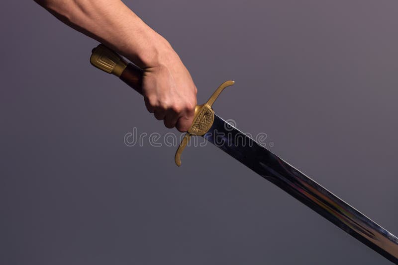 Man With Sword Pointing Up