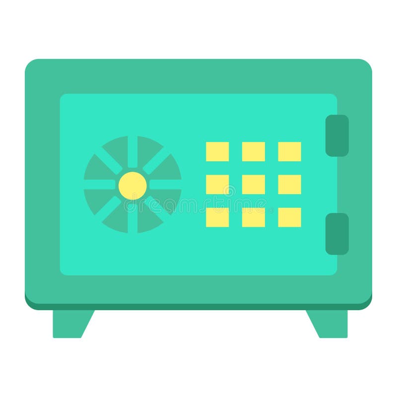 Strongbox Solid Icon, Bank Safe and Security Stock Vector ...