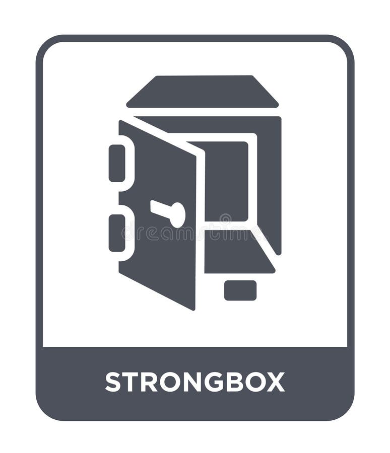 Strongbox Icon in Trendy Design Style. Strongbox Icon Isolated on White ...
