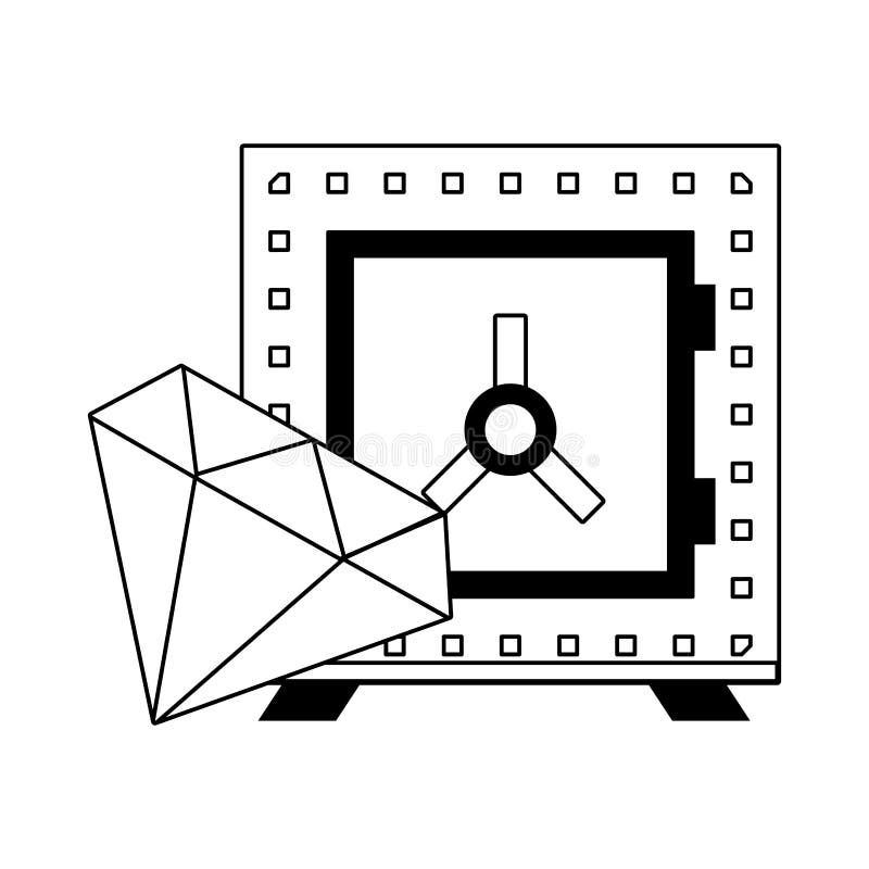 Strongbox and Luxury Diamond Symbols Stock Vector - Illustration of ...