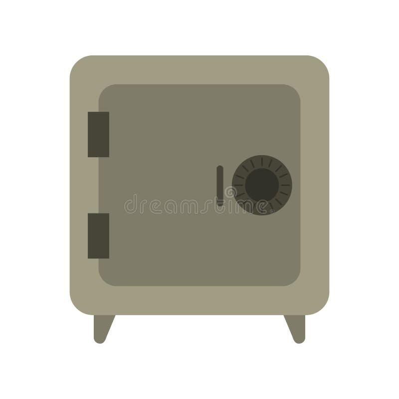 Strongbox Security Money Symbol Red Lines Stock Vector - Illustration ...