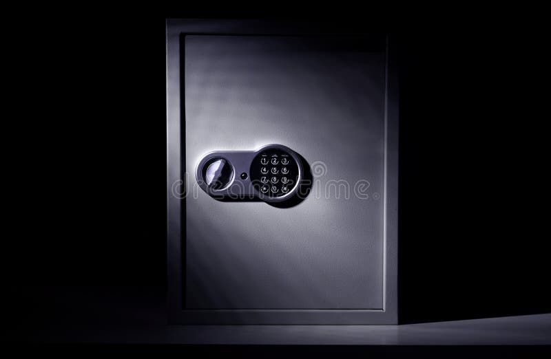 Strongbox Steel Safe with Digital Combination Code Lock Stock Image ...