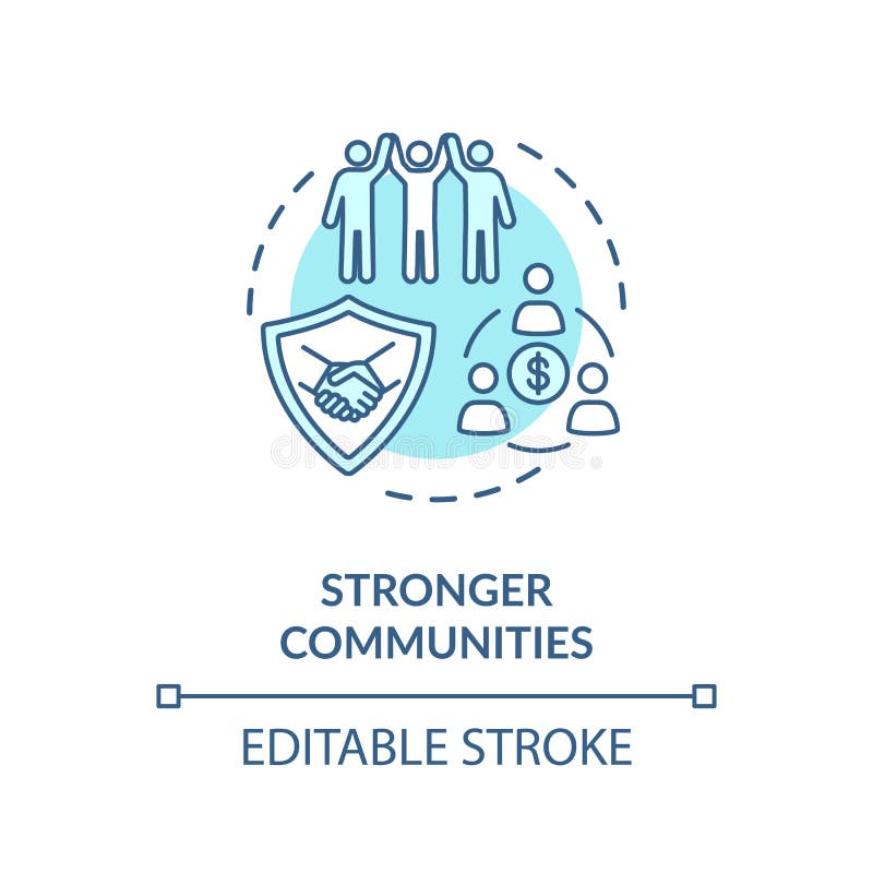 Stronger Community Concept Icon Stock Vector - Illustration of ...