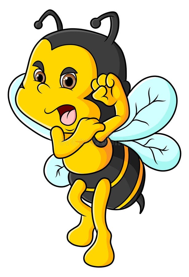The Strongest Bee is Ready To Fight and Angry Stock Vector ...