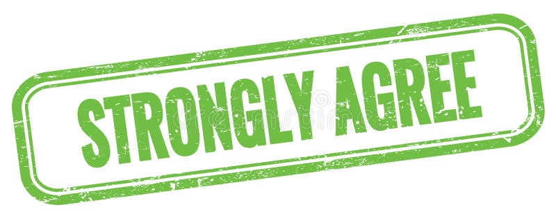 STRONGLY AGREE Text on Green Grungy Vintage Stamp Stock Illustration ...