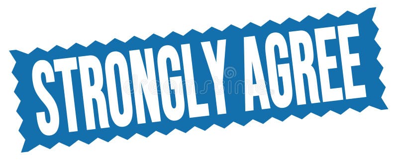STRONGLY AGREE Text Written on Blue Stamp Sign Stock Illustration ...