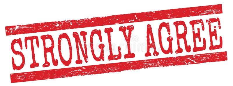STRONGLY AGREE Text Written on Red Lines Stamp Sign Stock Illustration ...