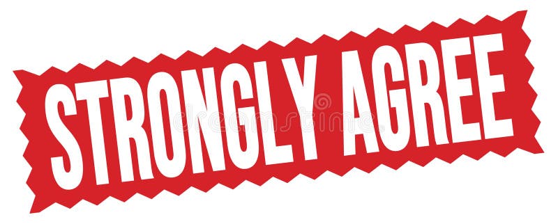 STRONGLY AGREE Text Written on Red Stamp Sign Stock Illustration ...