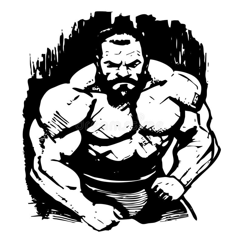 Strongman . Fictional Character Stock Illustration - Illustration of ...