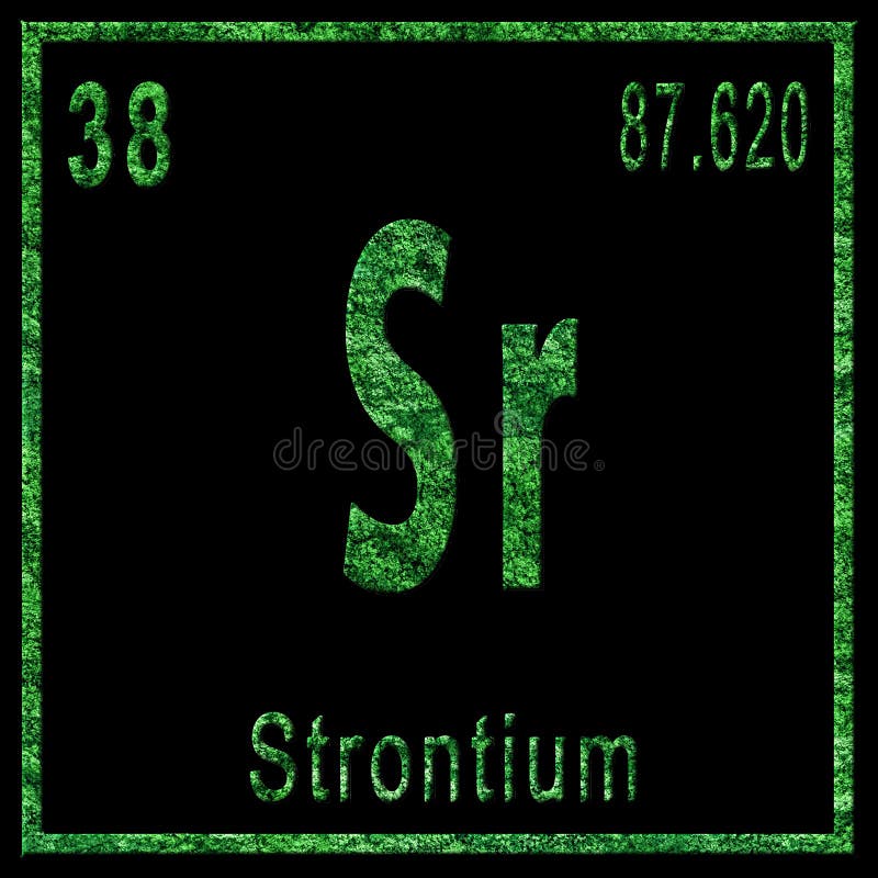 Strontium Chemical Element, Green Edition Stock Illustration ...