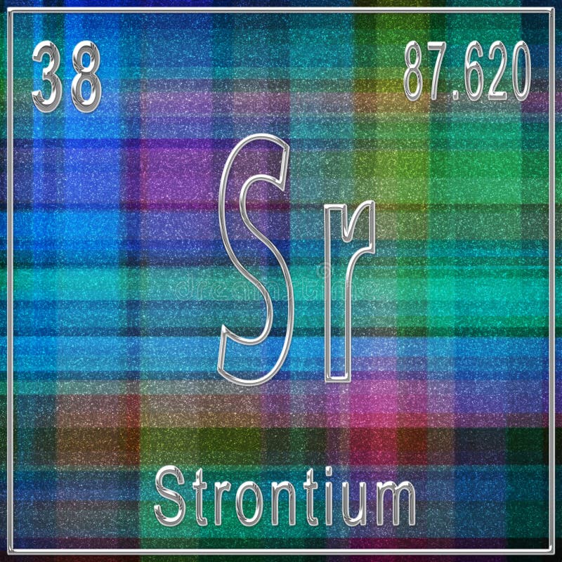 Strontium Chemical Element, Sign with Atomic Number and Atomic Weight ...