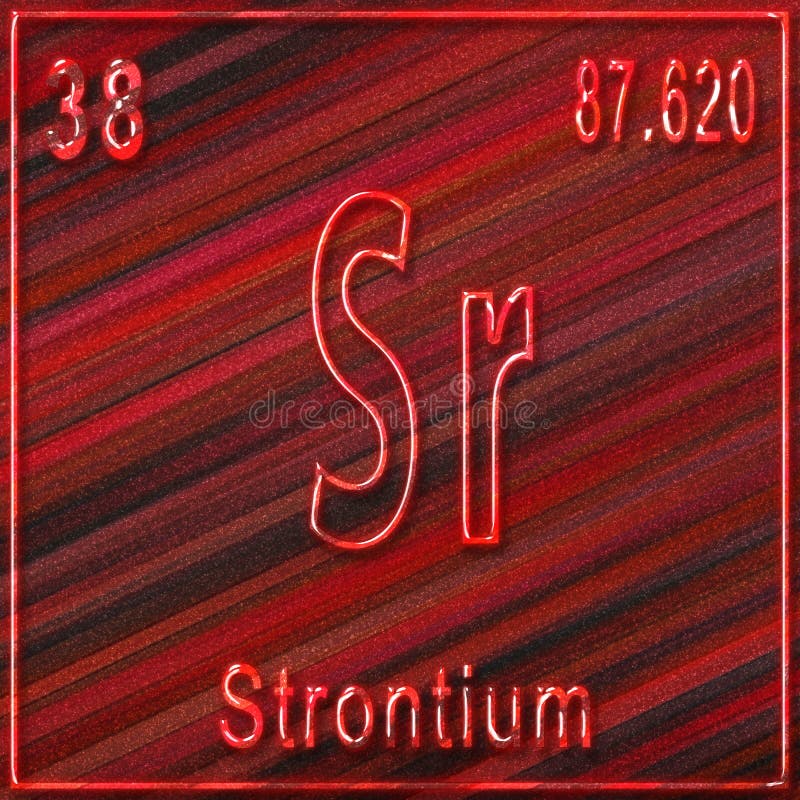 Strontium Chemical Element, Sign with Atomic Number and Atomic Weight ...