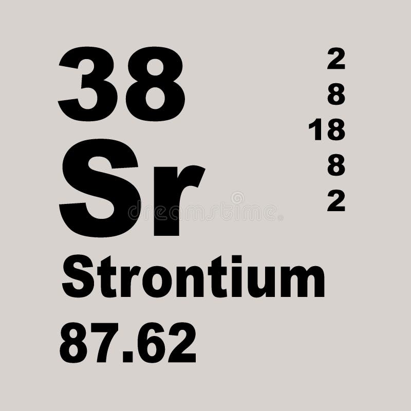 Periodic Table of Elements: Strontium Stock Illustration - Illustration ...