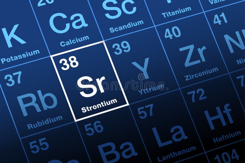 Strontium on Periodic Table of the Elements, with Element Symbol Sr ...
