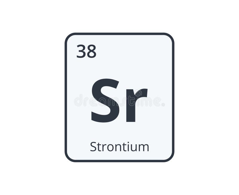 Strontium Element Symbol. Graphic for Science Designs Stock Vector ...