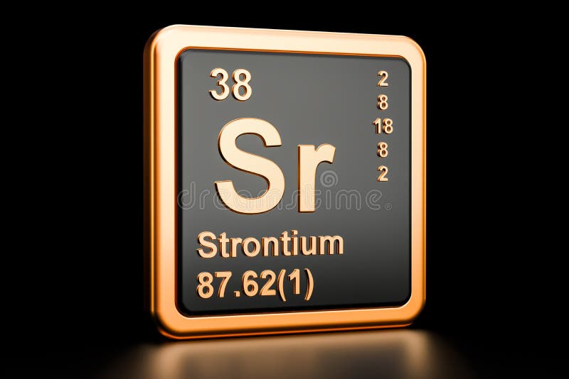 Strontium Sr, Element Symbol from Periodic Table Series Stock ...