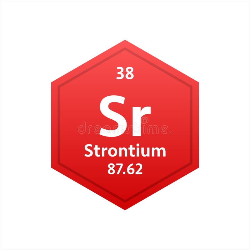 Strontium Symbol. Chemical Element of the Periodic Table. Vector Stock ...