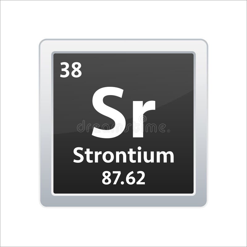 Strontium Symbol. Chemical Element of the Periodic Table. Vector Stock ...
