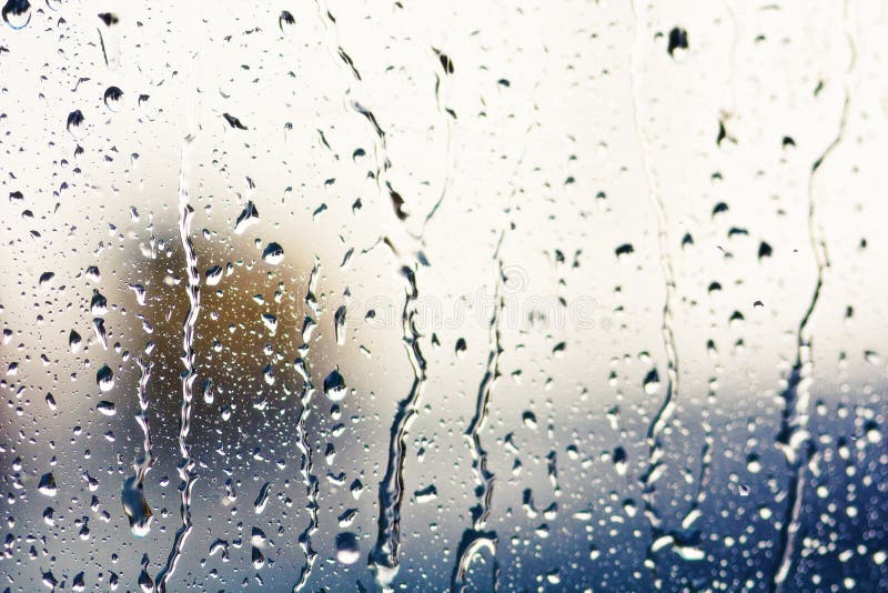 Stroom Van Water in Zware Regen Regendruppels Op Ruit Stock Foto ...