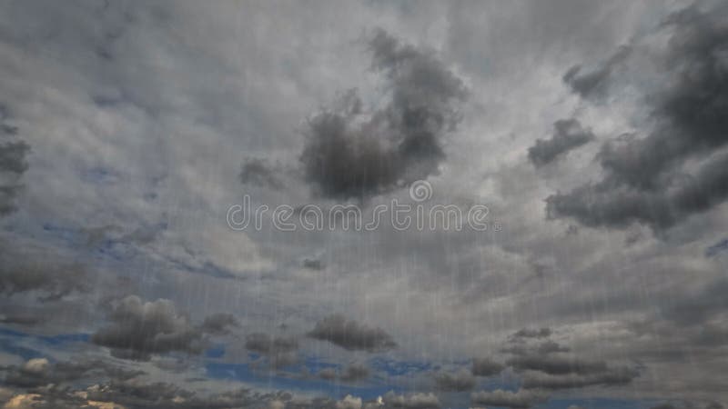 Stroung Rainfall on Sky with Clouds - Pretty Weather Backdrop - Photo ...