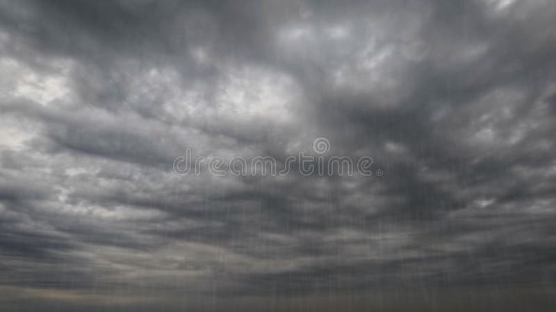 Stroung Rainfall on Sky with Clouds - Pretty Weather Backdrop - Photo ...