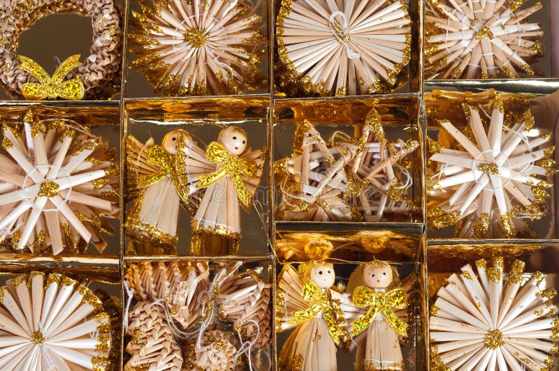Strraw angels stock photo. Image of gold, holiday, decorative - 35536168