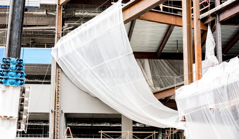 Struction of Building Under Construction Stock Photo - Image of close ...