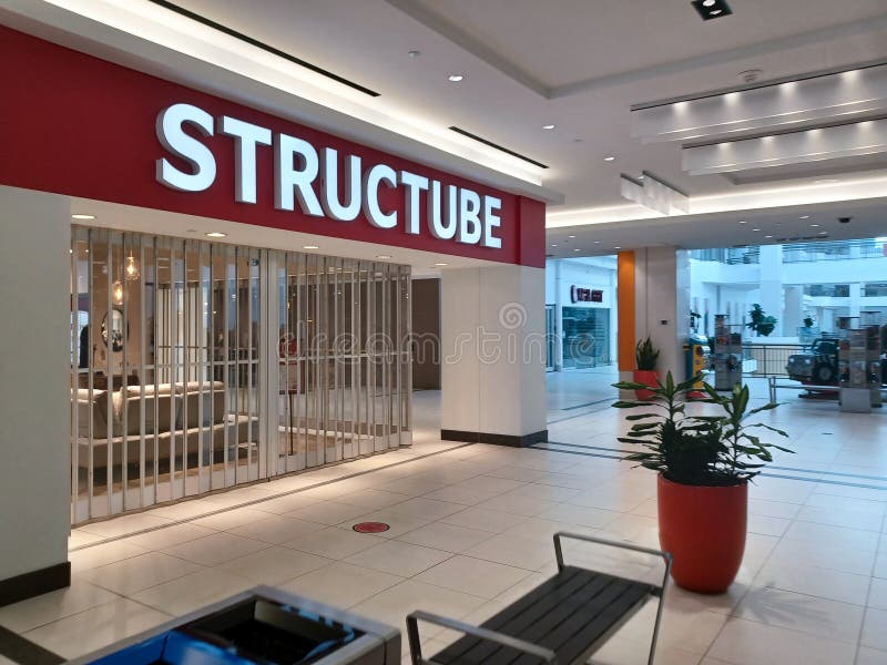 Structube Company Sign View Editorial Photography - Image of entrance ...