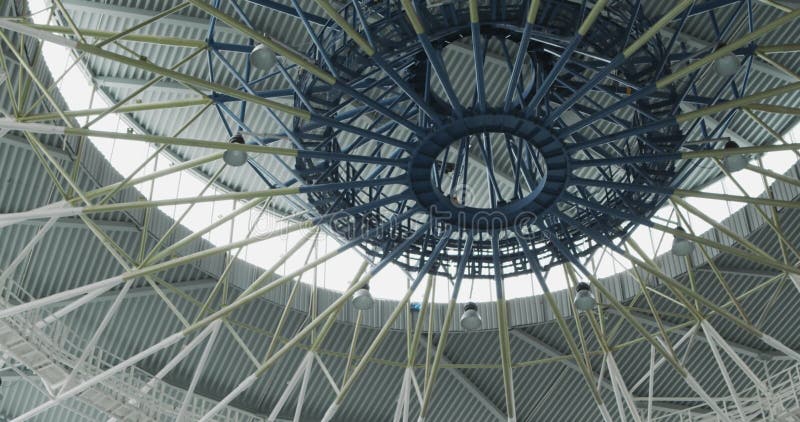 Structural Architectural Ceiling with Tubes Net Pattern Stock Video ...