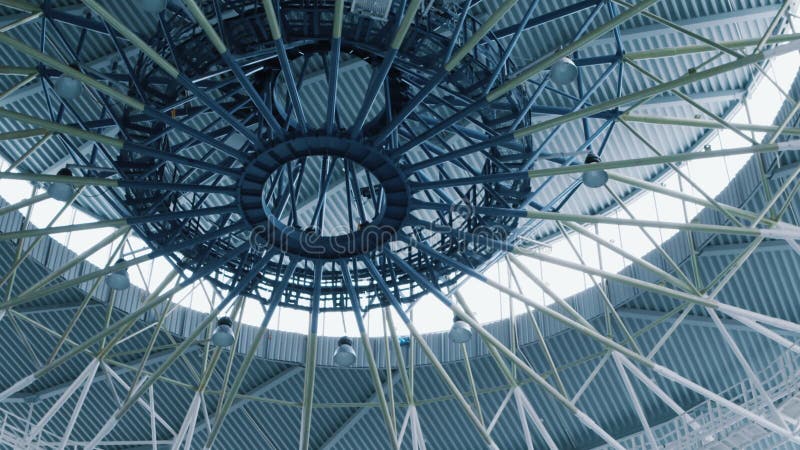 Structural Architectural Ceiling with Tubes Net Pattern Stock Video ...