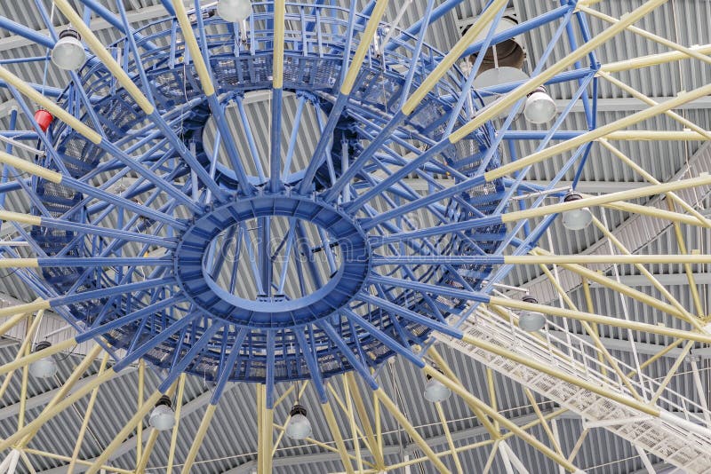 Structural Architectural Chandelier with Tubes Net Pattern I Stock ...