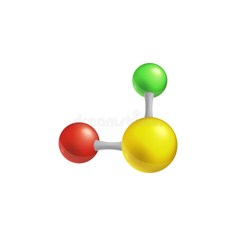 Structural Chemical Formula and 3d Color Model of a Molecule with Two ...