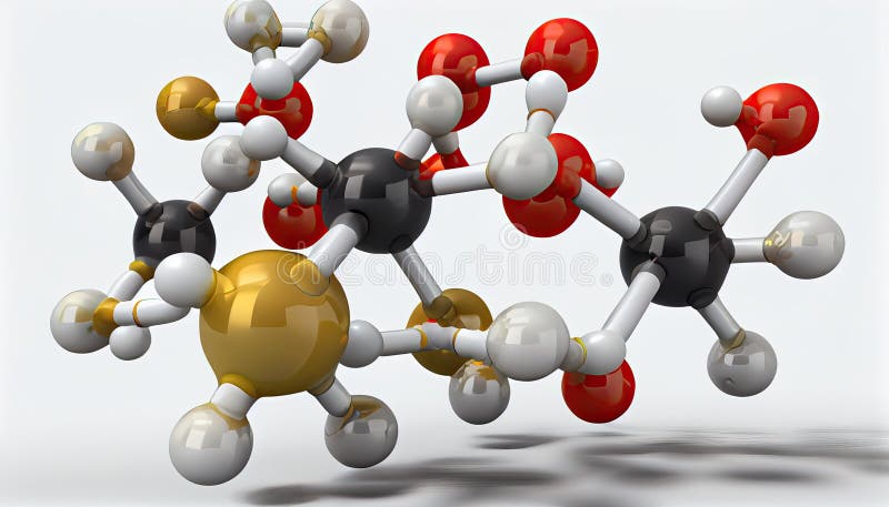 Structural Chemical Formula Ethanol Molecule White Background 3d ...