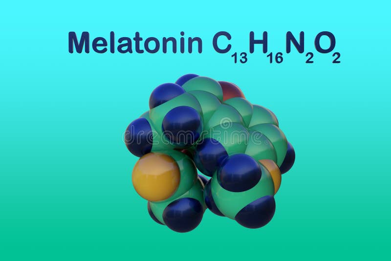 Structural Chemical Formula and Molecular Model of Melatonin, a Hormone ...