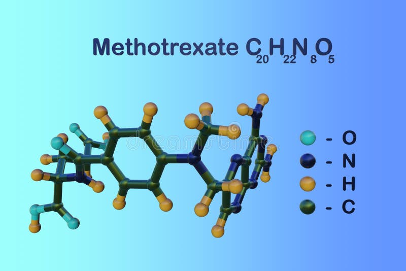 Methotrexate Cancer Chemotherapy and Immunosuppressive Drug Molecule ...