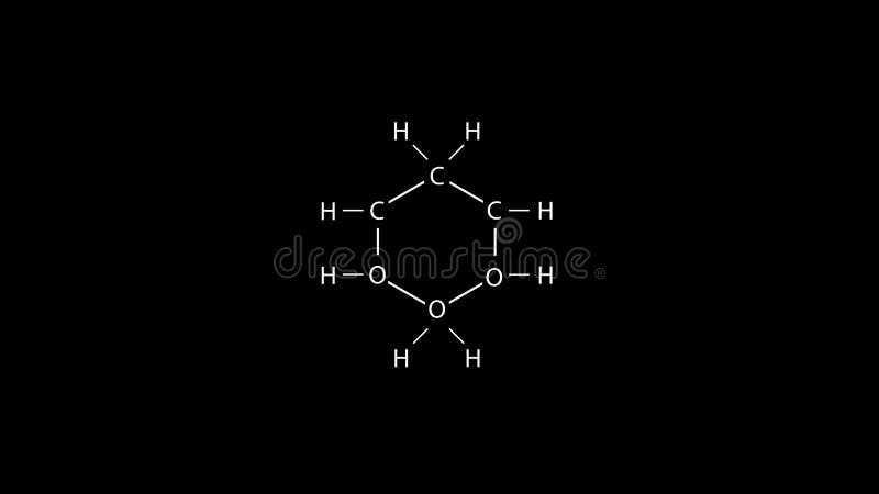Structural Chemical Formula. Typing Chemical Reaction on Black ...