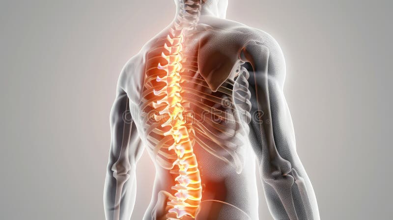 Structural Clarity: Visual of Spine, Showcasing Detailed Anatomy of ...