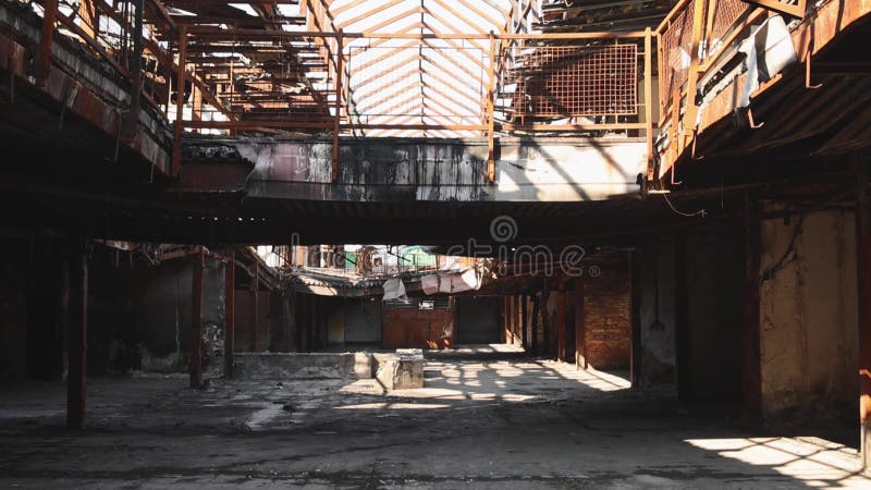 Structural Damage after Fire Stock Footage - Video of closed, centre ...