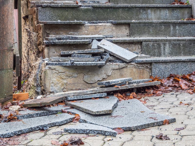 Structural Damage To a Staircase Stock Photo - Image of stairs, step ...