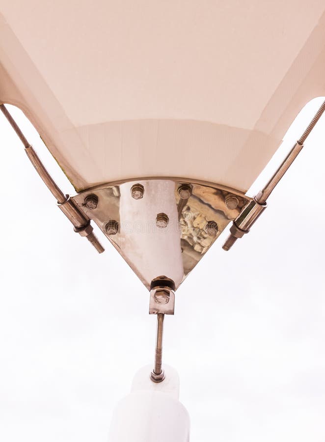 Structural Details - Anchor Plate of Sun Shade Stock Image - Image of ...