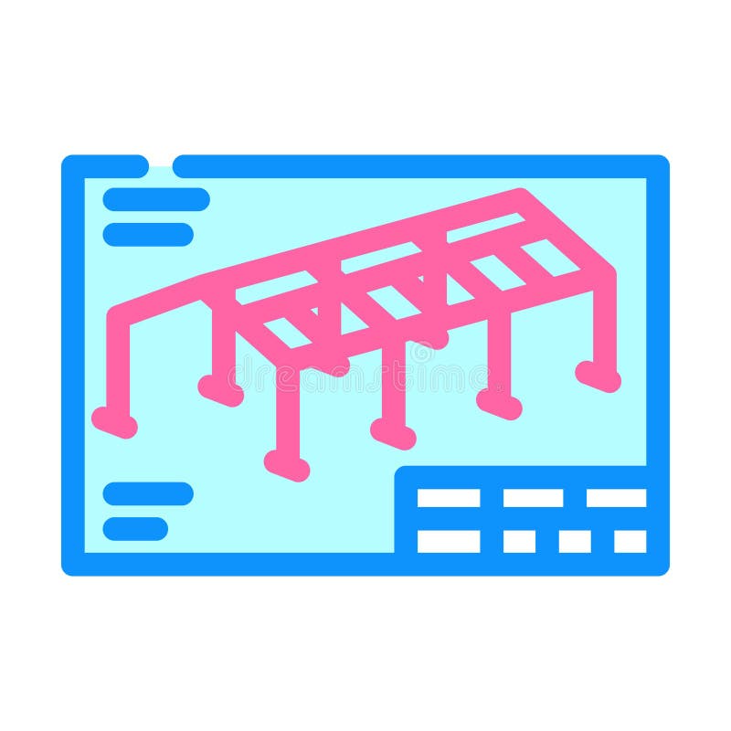 Structural Drafting Architectural Drafter Color Icon Vector ...