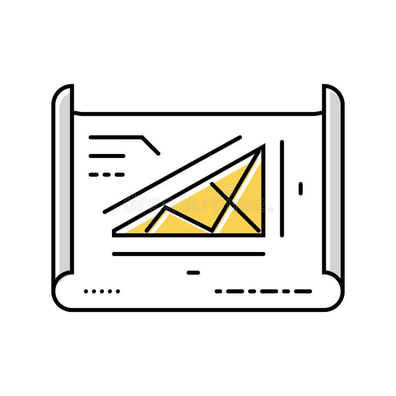 Structural Drafting Architectural Drafter Color Icon Vector ...