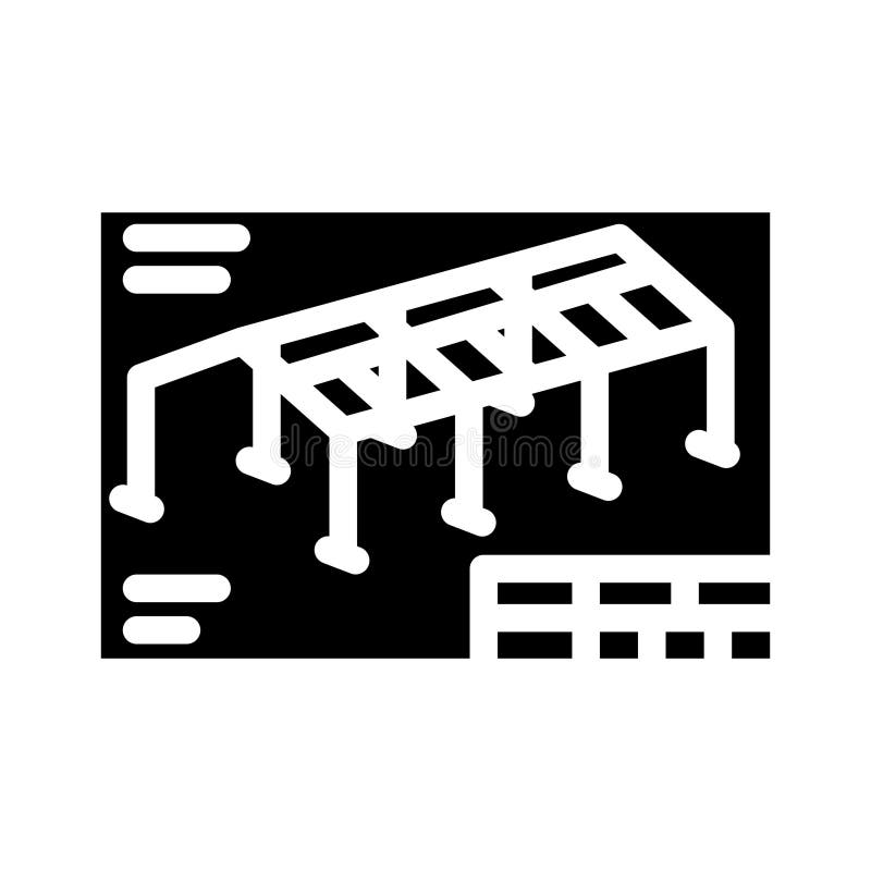 Structural Drafting Architectural Drafter Glyph Icon Vector ...