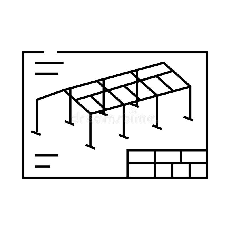 Structural Drafting Architectural Drafter Line Icon Vector Illustration ...