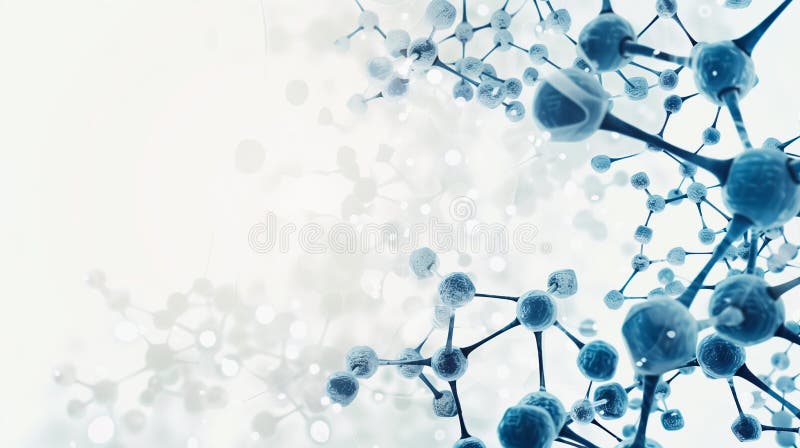 Structural Elements with Atoms, Chemical Molecule. Abstract Science ...