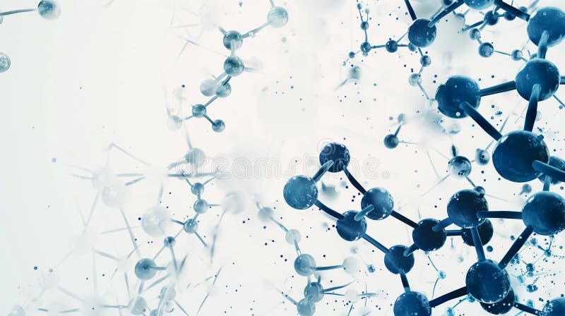 Structural Elements with Atoms, Chemical Molecule. Abstract Science ...