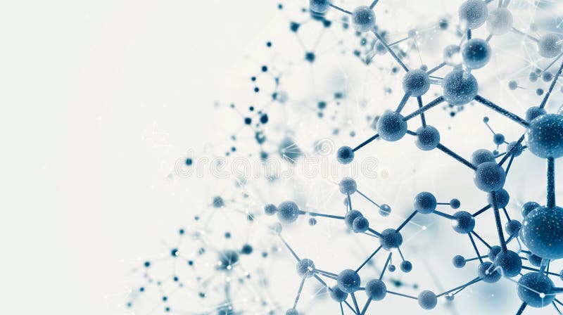 Structural Elements with Atoms, Chemical Molecule. Abstract Science ...