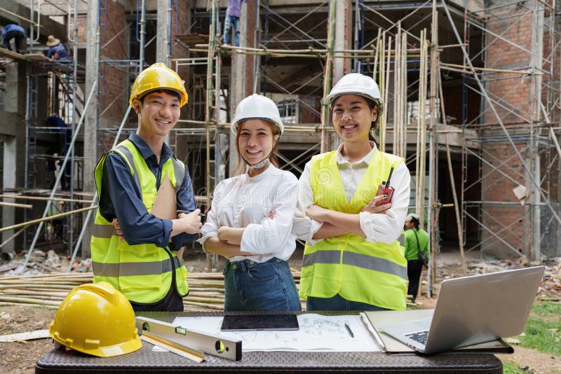 Structural Engineer and Architect Discussing and Working with ...